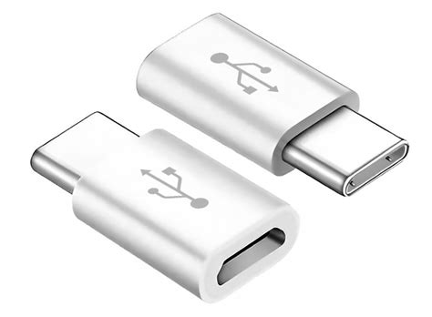 Usb C To Micro Usb Adapter Male To Female White