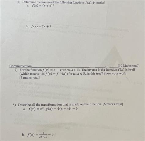 solved b f x 2x 7 [10 marks total] communication 7 for