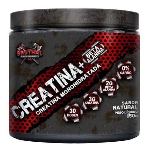 Creatina Monohidratada Beta Alanina 150gr Bruthal Parcelamento