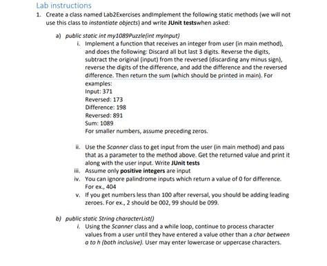Lab Instructions 1 Create A Class Named