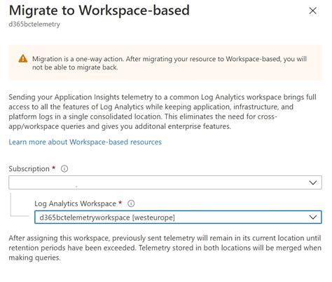 exporting application insights logs with continuous export or