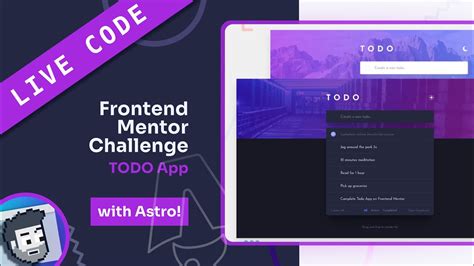 Live Code Frontend Mentor Astro TODO App YouTube
