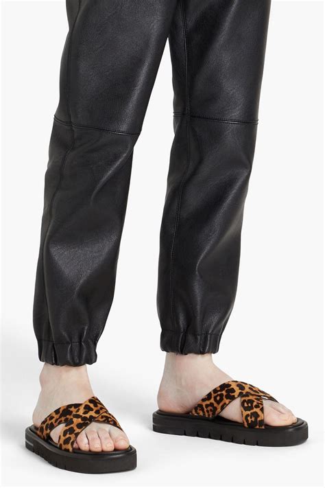 Stuart Weitzman Leopard Print Calf Hair Sandals The Outnet