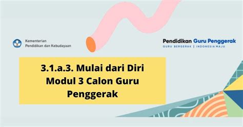A Mulai Dari Diri Modul Calon Guru Penggerak INFO GURU MAJU