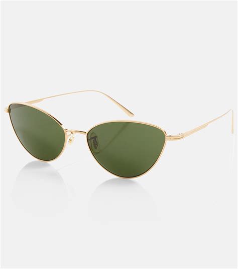 X Oliver Peoples 1998c Cat Eye Sunglasses In Green Khaite Mytheresa