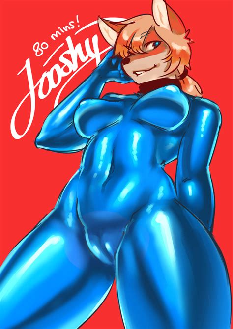 Rule 34 2017 5 Fingers Anthro Black Collar Blonde Hair Blue Bodysuit