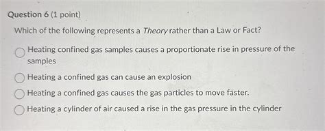 Question 6 (1 ﻿point)Which of the following | Chegg.com