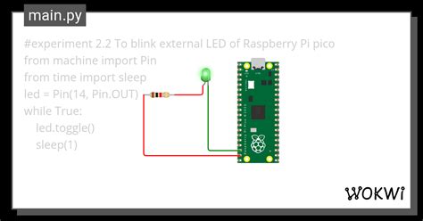 Blink Internal Led Of Raspberry Pie Pico Wokwi Esp32 Stm32 Arduino Simulator