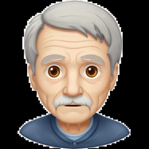 Sitting Weak Old Man Emoji Ai Emoji Generator