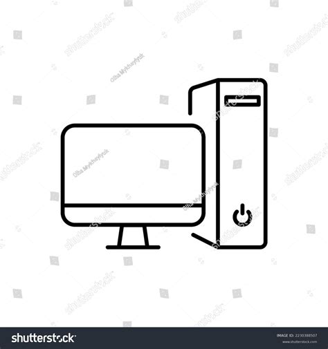 Monitor System Unit Icon Computer Isolated Stock Vector Royalty Free 2230388507 Shutterstock