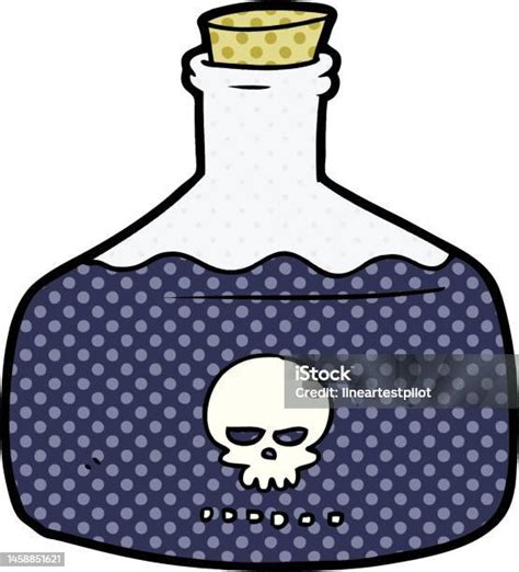 Botol Kartun Racun Pembunuh Ilustrasi Stok Unduh Gambar Sekarang