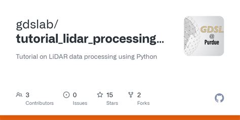 github gdslab tutorial lidar processing with python tutorial on lidar data processing using