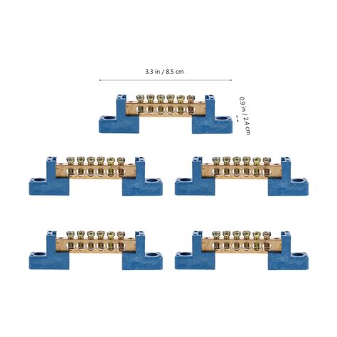 Melantax Case Pack 6 Position Terminal Bus Bar Copper Wire Screw