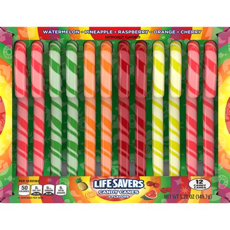 Lifesavers Candy Canes Assorted 5 Flavors 12 Each Instacart