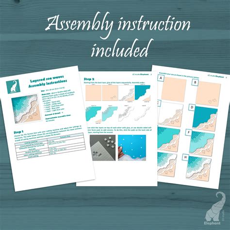 3D Layered Sea Waves Bundle 6 Designs SVG For Cricut DXF For