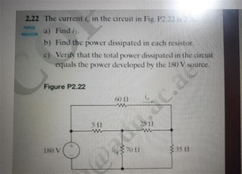 Solved The Current In The Circuit In Fig P Is Chegg