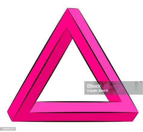 Penrose Triangle Eps10 Vector Illustration Isolated On White Background Stock Illustration