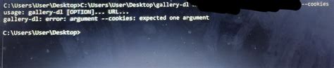 Argument Error Issue Mikf Gallery Dl GitHub