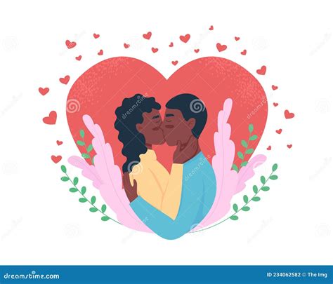Ilustração Isolada Do Vetor 2d No Amor Ilustração do Vetor Ilustração