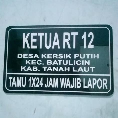 Jual Nomor Rumah Ukuran Besar Plang Ketua Rt Rw Shopee Indonesia