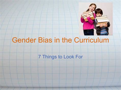 Gender Bias Inthecurriculum Ppt