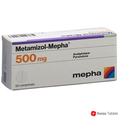 Buy Online Metamizol Mepha Tabletten 500mg 50 Stück At Swiss Tablets