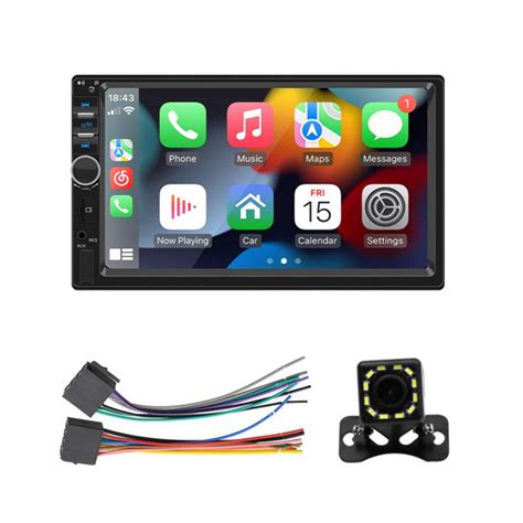 7-дюймовая автомобильная стереосистема CarPlay с двойным Din и CarPlay ...