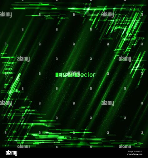 Glitch Natural Green Bright Light Dark Background Template Abstract