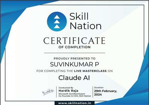 Suvinkumar P On Linkedin Ai Skillnation Claudeaimasterclass