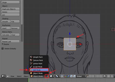 Blender Female Human Blueprint