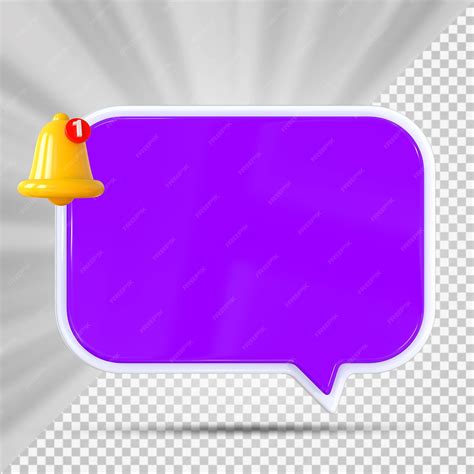 Premium Psd Speech Notification Balloon Text