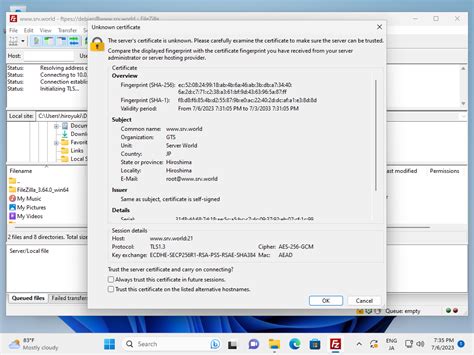 debian 12 bookworm proftpd over ssl tls server world