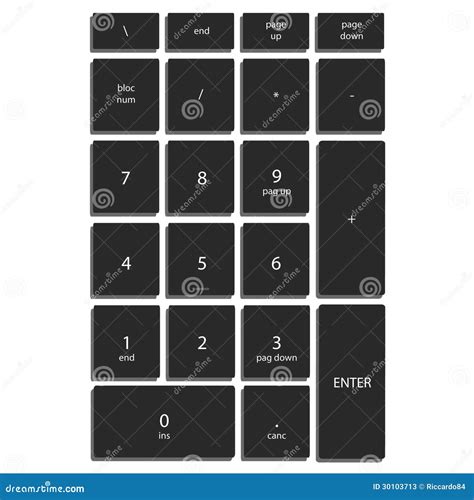 Numeric Keypad Stock Vector Illustration Of Personal 30103713