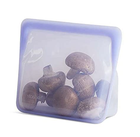 Stasher Silicone Reusable Storage Bag Stand Up Mid Lavender Food