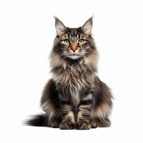 Premium Psd Cute Maine Coon Cat