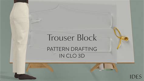 How To Draft A Trouser Block Pant Pattern From Measurements In Clo 3d Youtube