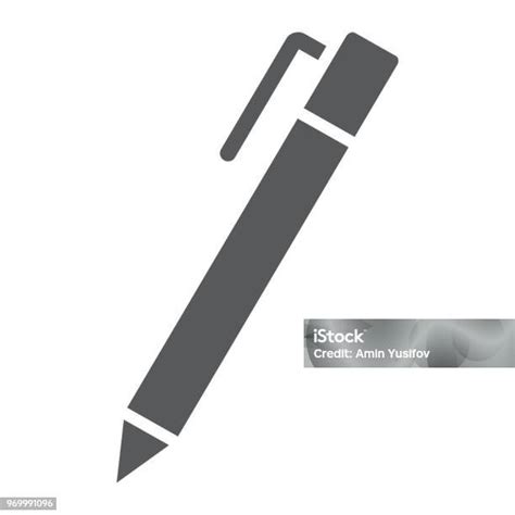 펜 모양 아이콘 학교 및 교육 기호 벡터 그래픽 흰색 배경 Eps 10 솔리드 패턴 편집 검은색에 대한 스톡 벡터 아트 및 기타 이미지 Istock