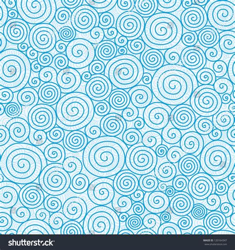 Vector Abstract Swirls Seamless Pattern Background Stock Vector Royalty Free 120164347
