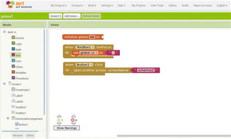 cos è mit app inventor program notes