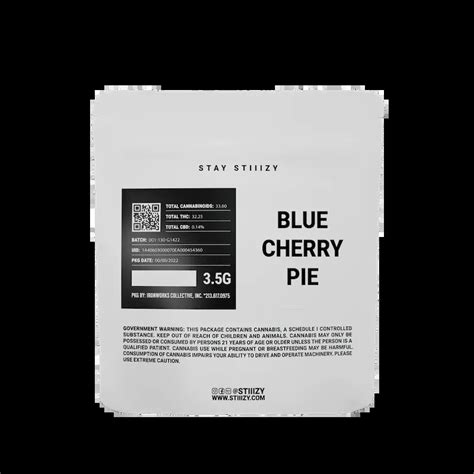 Stiiizy Blue Cherry Pie White Label 35g Bay Areas Premium