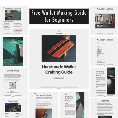 Oasis Wallet Pdf Pattern 6 Model Leather Template Digital Download