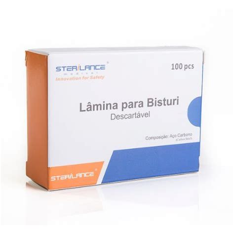 Lâmina Bisturi Carb 24 C 100 STERILANCE CIRURGICA LUCENA