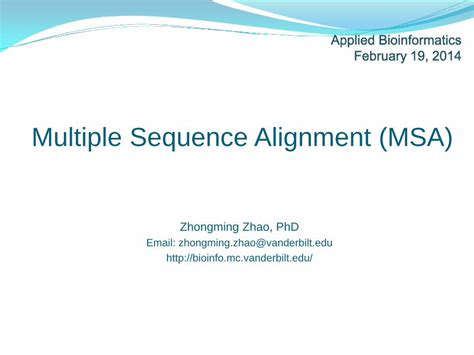 pdf multiple sequence alignment msa vanderbilt universitybioinfo