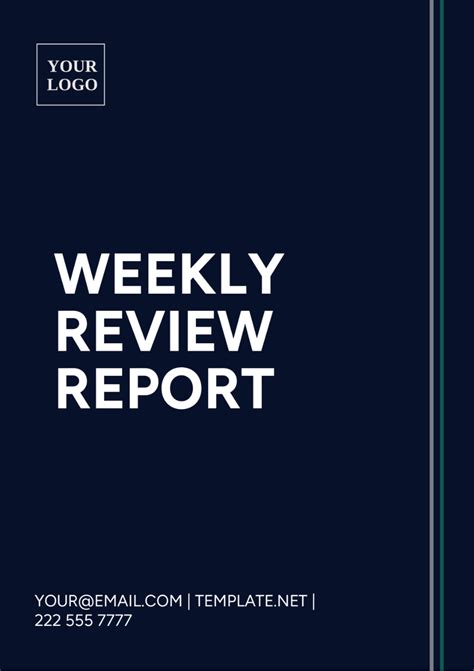 Free Weekly Review Report Template To Edit Online