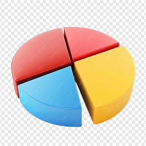 Free Psd 3d Pie Chart Data Visualization Colorful Segments Representing Data Portions