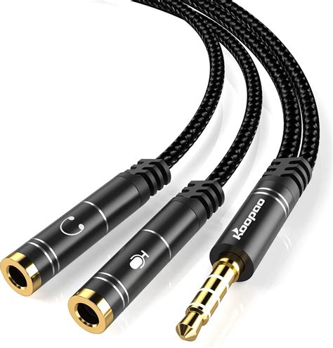 Buy 35mm Mic And Headphone Trrs Splitter Koopao Microphone And Audio