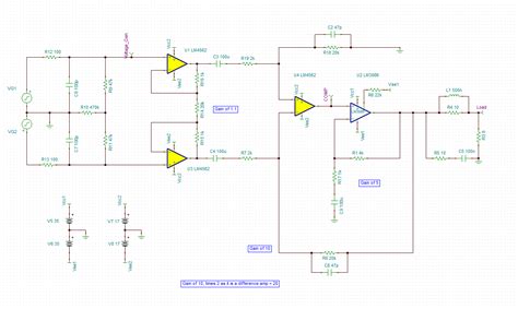 Composite Amplifier With Balanced Inputs Lm3886 Tina Ti Simulation
