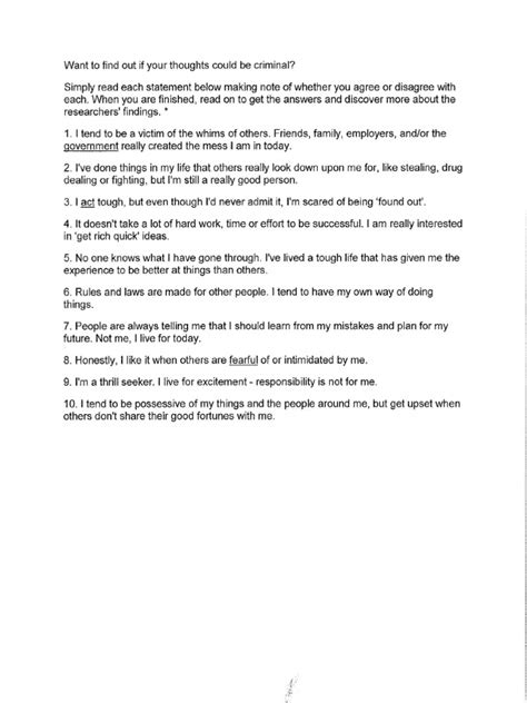 Criminal Thinking Worksheet Pdf