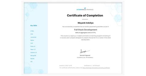 Mayank Indoliya On Linkedin Successfully Completed The Full Stack