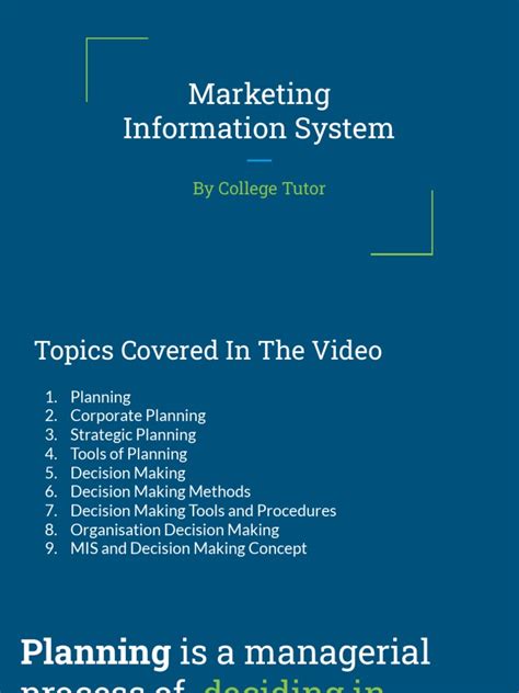 Mis Unit 2 Pdf Strategic Planning Decision Making